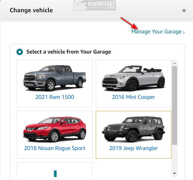 How to Add, Remove, or Modify Your Vehicle on Amazon - MajorGeeks