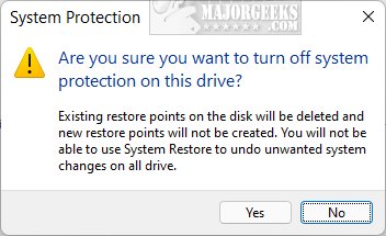 How to Turn System Protection On or Off in Windows 10 & 11 - MajorGeeks
