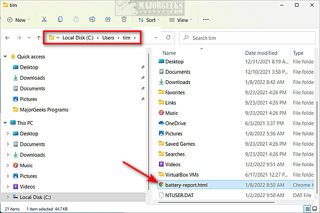 How to Check Your Battery Health in Windows 10 & 11 - MajorGeeks