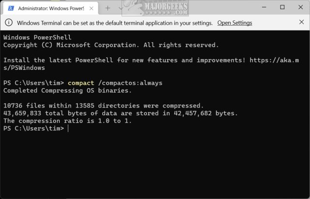 How to Enable or Disable Compact OS in Windows 10 & 11 - MajorGeeks