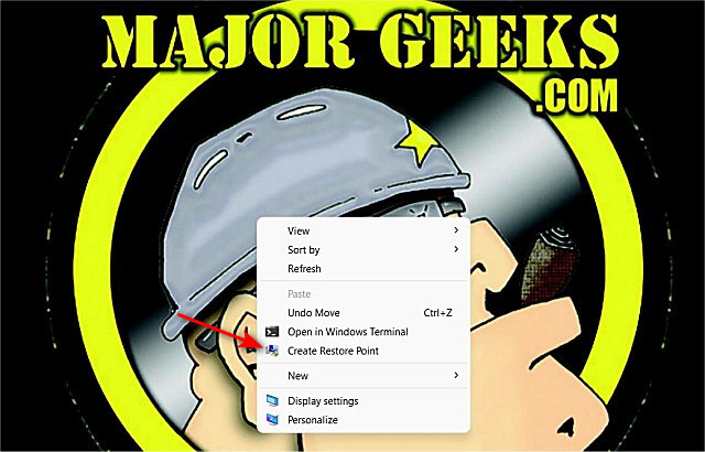 How To Add Create Restore Point Context Menu In Windows 10 And 11 Majorgeeks