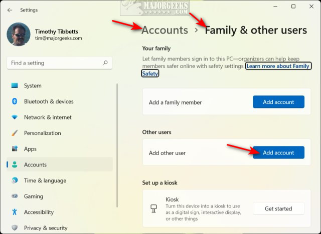 How to Create a "Guest Account" on Windows 10 & 11 - MajorGeeks