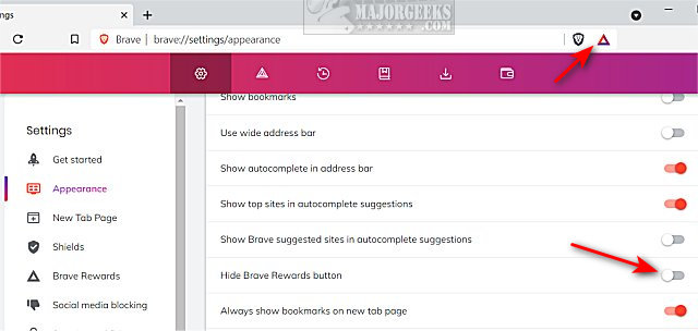 How to Enable or Disable Brave Rewards (BAT) in Brave Browser - MajorGeeks