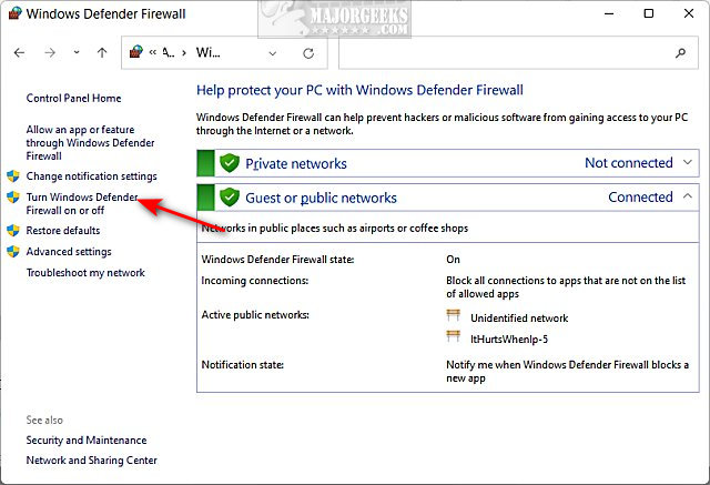 How to Turn Microsoft Defender Firewall on or Off in Windows 10 & 11 ...