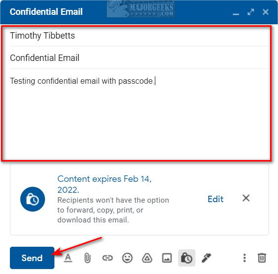How to Send a Confidential Email in Gmail - MajorGeeks