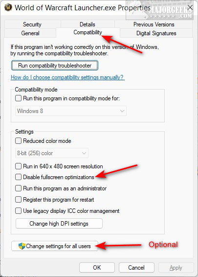 How to Enable or Disable Fullscreen Optimizations in Windows 10 & 11 ...