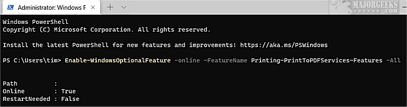 How to Fix Print to PDF Missing in Windows 10 & 11 - MajorGeeks