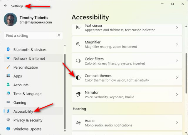 How to Use Contrast Themes to Make Text and Apps Easier to See in ...