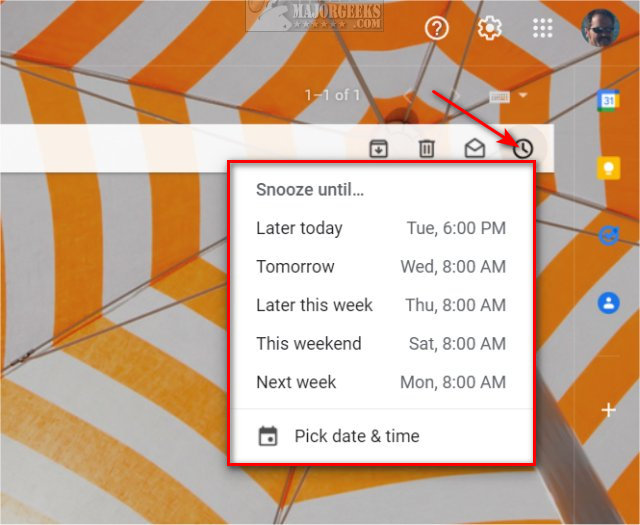 How to Snooze an Email in Gmail - MajorGeeks