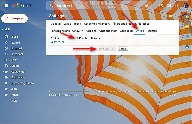 How to Enable Offline Email in Gmail - MajorGeeks