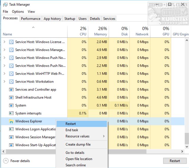 Disable the Windows Defender Security Center Taskbar Icon - MajorGeeks