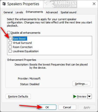 How to Boost Bass in Windows 10 & 11 - MajorGeeks