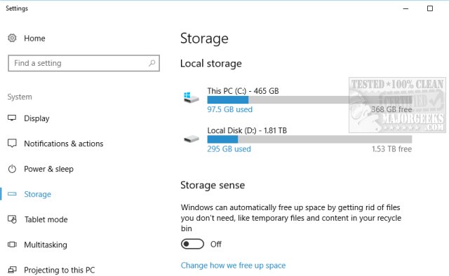 How to Use Storage Sense to Delete Junk Files in Windows 10 ...