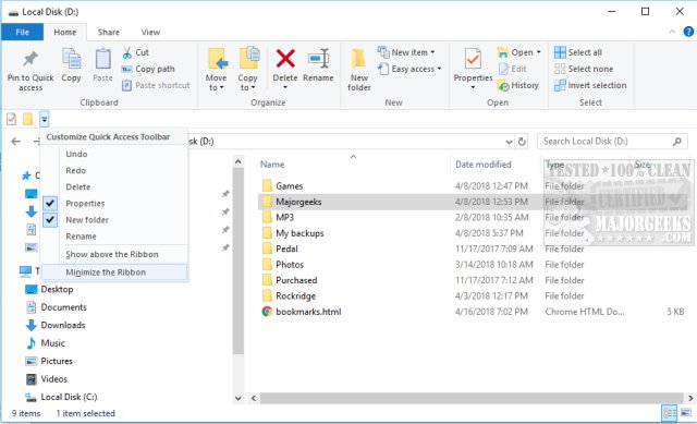 7 Ways to Show, Hide, or Diagnose the 'Show Ribbon Option' in Windows ...