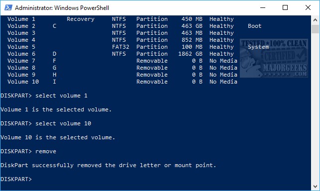 E (or Another) Drive Appears After the Windows 10 April Update - MajorGeeks