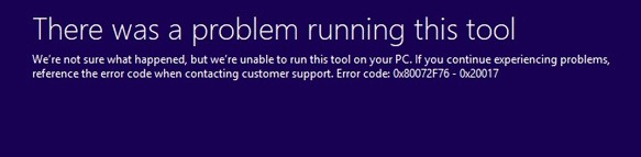 Windows Media Creation Tool Error 0x80072F76 - MajorGeeks