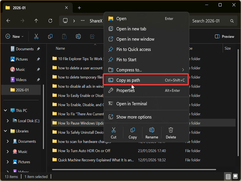 How To Easily Copy the Path of a File, Folder, or Drive in Windows 11 ...