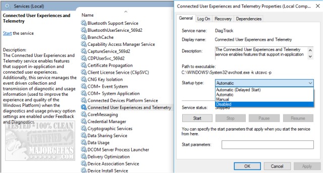 How to Disable Connected User Experiences and Telemetry - MajorGeeks