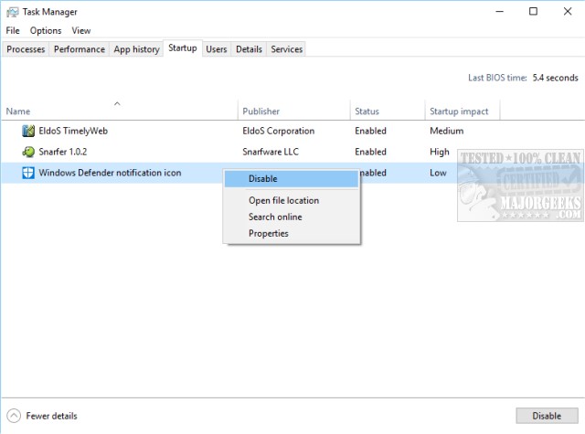 Hide the Windows Defender Security Center Icon on the Windows 10 ...