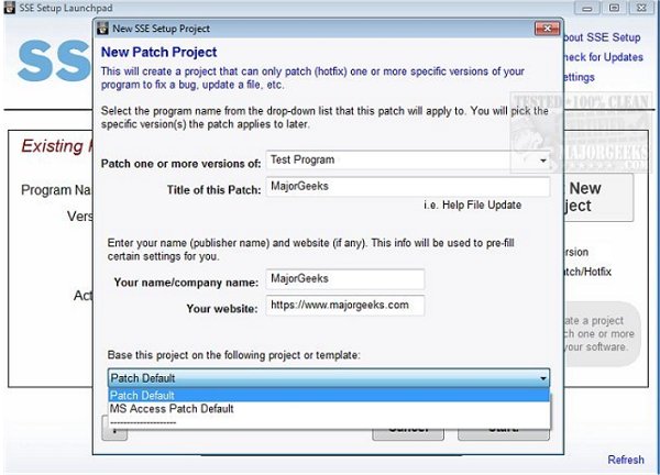 SSE Setup Simplifies Windows Setup File Creation - MajorGeeks