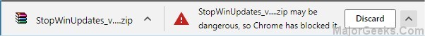 Download May Be Dangerous, so Chrome Has Blocked It - MajorGeeks