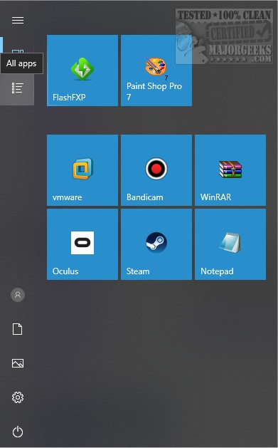 How to Show or Hide All Apps on Windows 10 Start Menu - MajorGeeks