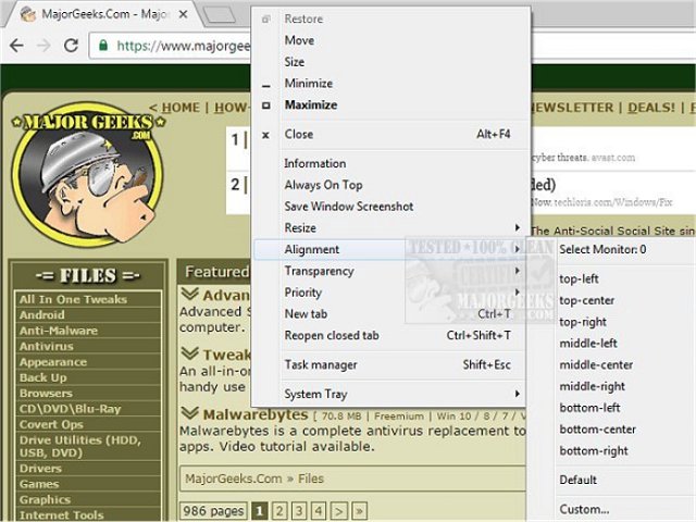SmartSystemMenu Extends All Host PC System Menus - MajorGeeks
