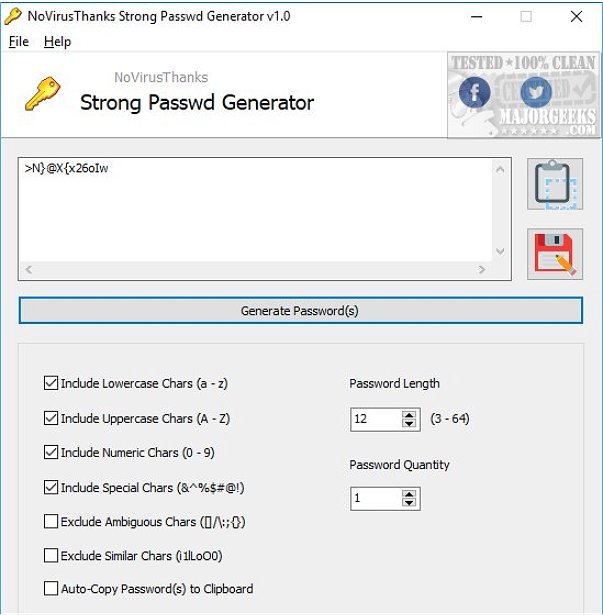 Automate Password Creation with Strong Passwd Generator - MajorGeeks