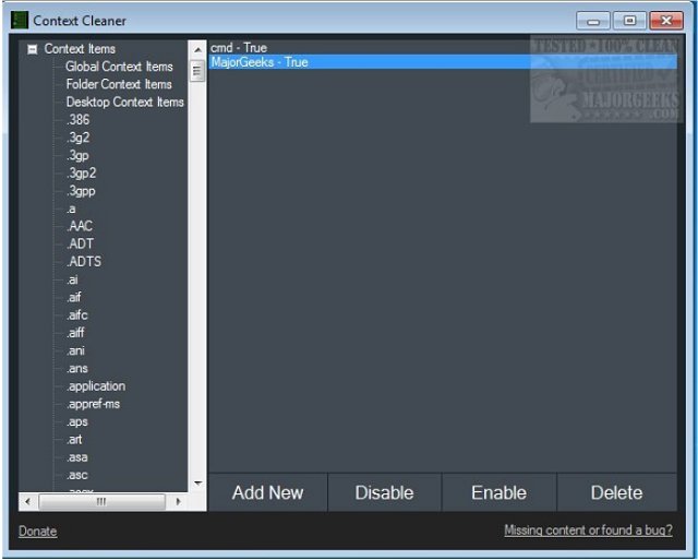 Context Cleaner Helps Keep Your Context Menu Tidy - MajorGeeks