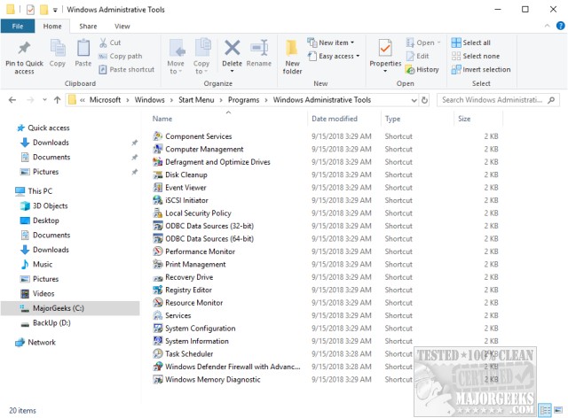 How to Access Windows 10 Administrative Tools in File Explorer (And ...