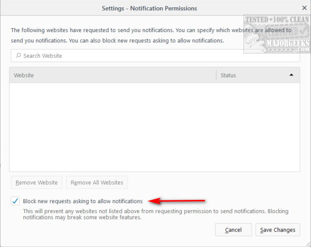 How to Disable Those Annoying Website Notification Prompts - MajorGeeks