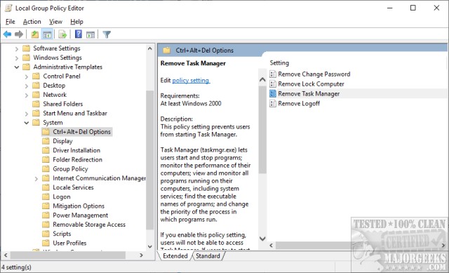 How to Fix Ctrl+Alt+Del Not Working - MajorGeeks