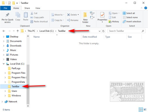 2: Create Two Shortcuts to the New Folder