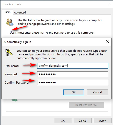 I bet you know what to do next? That's right, now uncheck Users must ...