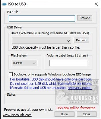 While many of us have a program to burn ISO images, this app is ...
