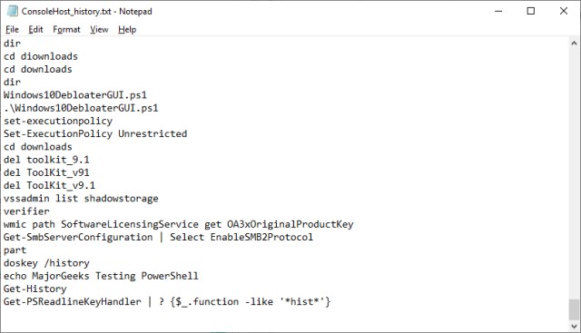 To clear your history or see the options we mentioned, you can type in ...