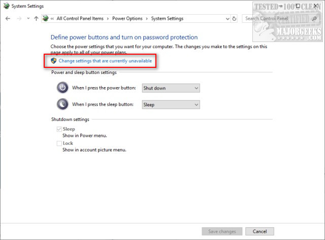 Uncheck the box that says Turn on Fast Startup and reboot.