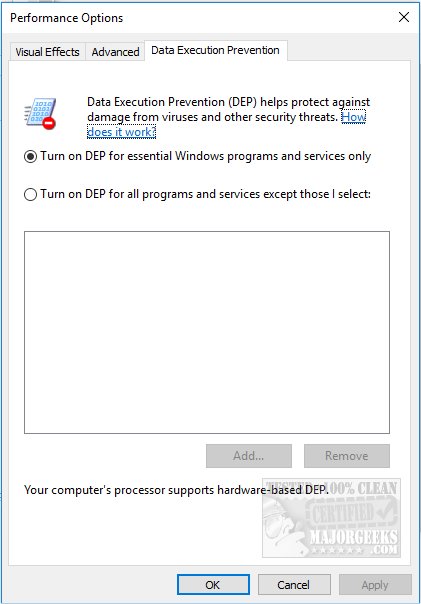 Click on Start, Run or click the Windows+R keys and type in sysdm.cpl. This opens the System ...