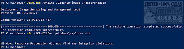 You can expect to see one of two messages:
