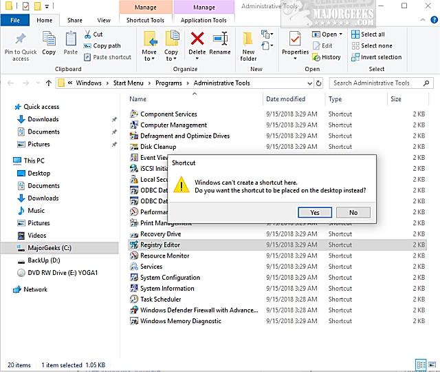 Also, see Step 2 for using Search to pin the Registry Editor to your ...