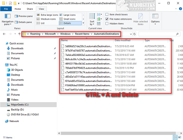 We've seen a couple of files remain, but that's OK. Close and reopen ...