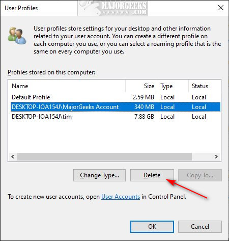 2: Delete a User Profile With Registry Editor