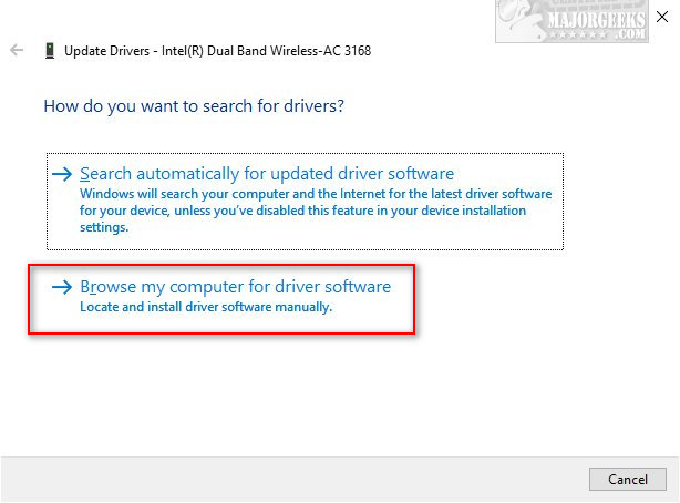 Browse to, and select your folder and click Next . Your drivers will ...