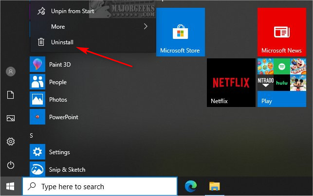 If you don't use OneDrive, the fastest way to uninstall is to click ...
