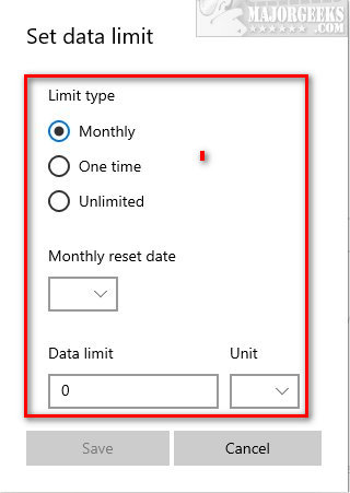 You can select monthly, one time, or unlimited and the reset date. Set ...