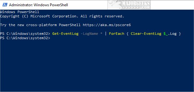 2: Clear All Event Logs in Event Viewer