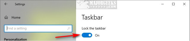 Right-click on the Taskbar and click Taskbar settings > Lock the ...