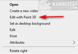 How to Add or Remove 'Edit With Paint 3D' Context Menu in Windows 10