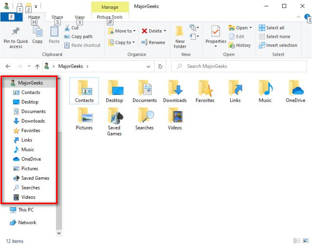 Download Add or Remove User Folder in File Explorer Navigation Pane and extract the files: