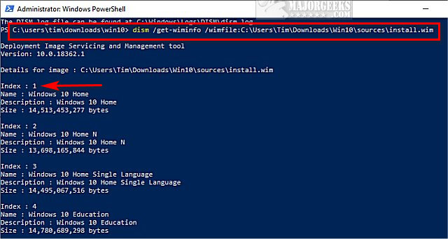 2: Get Full Details About Your Windows 10 Installation ISO